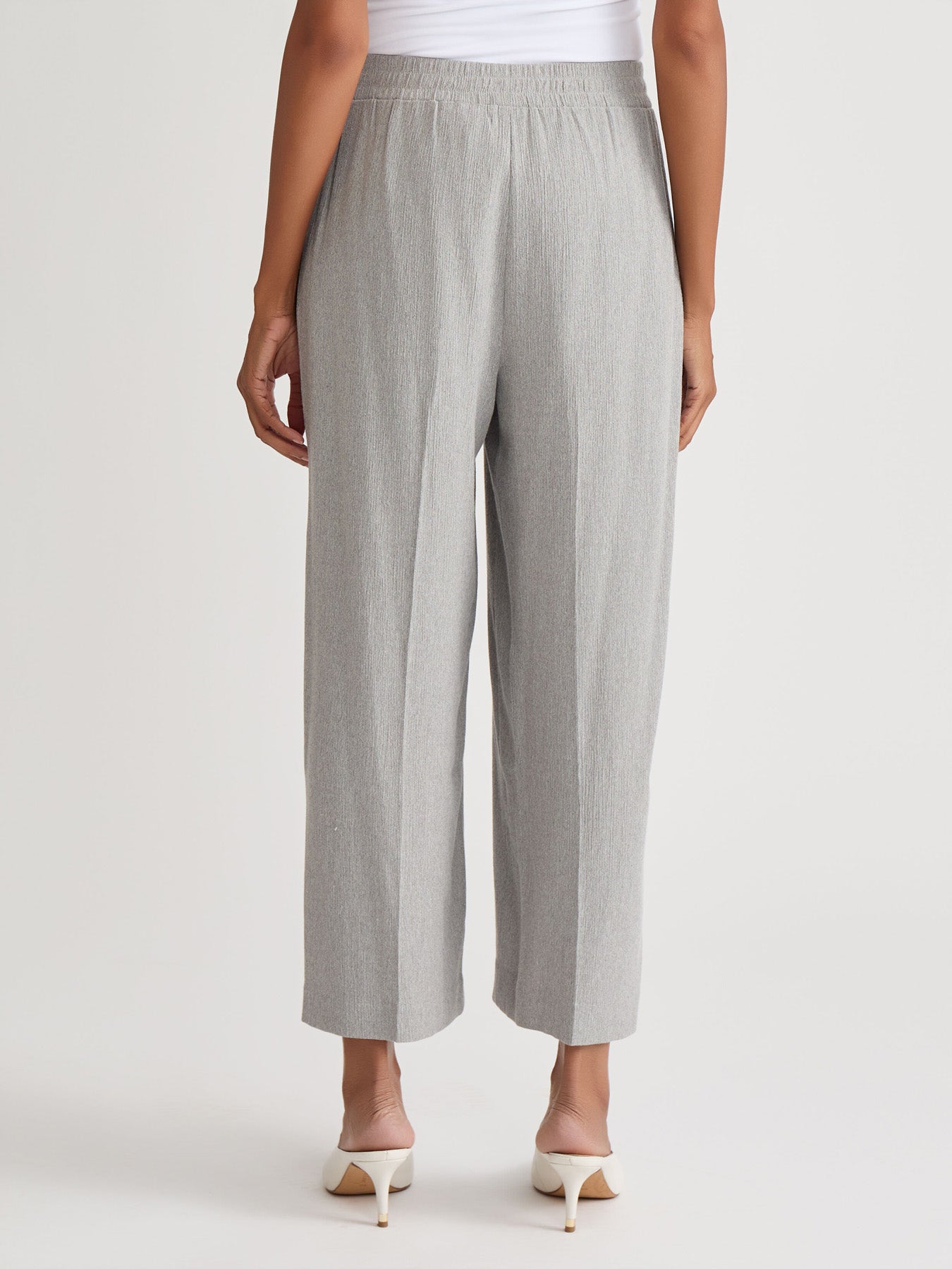 Pull-On Wide Leg Crop Pant