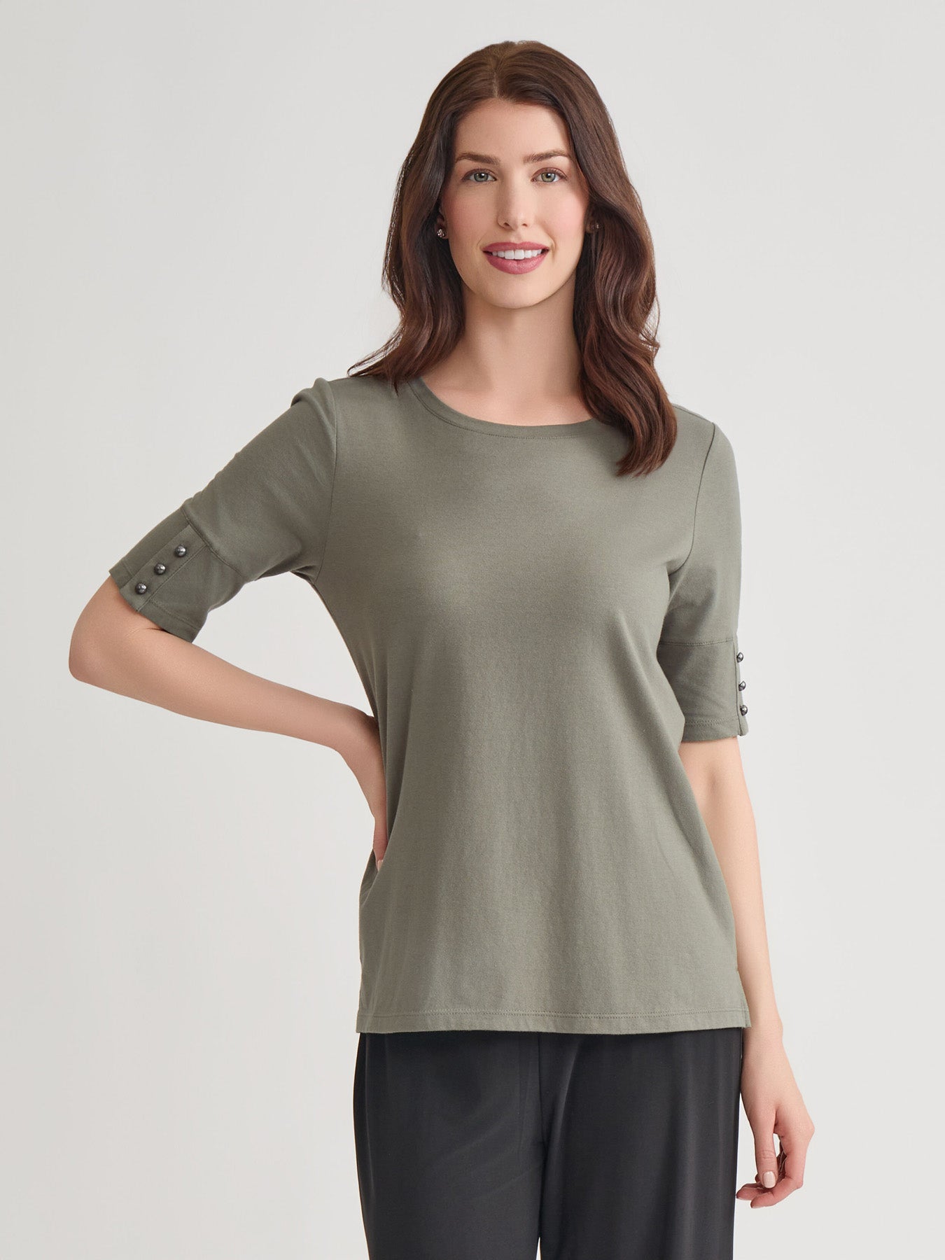 Short Sleeve Button Tee