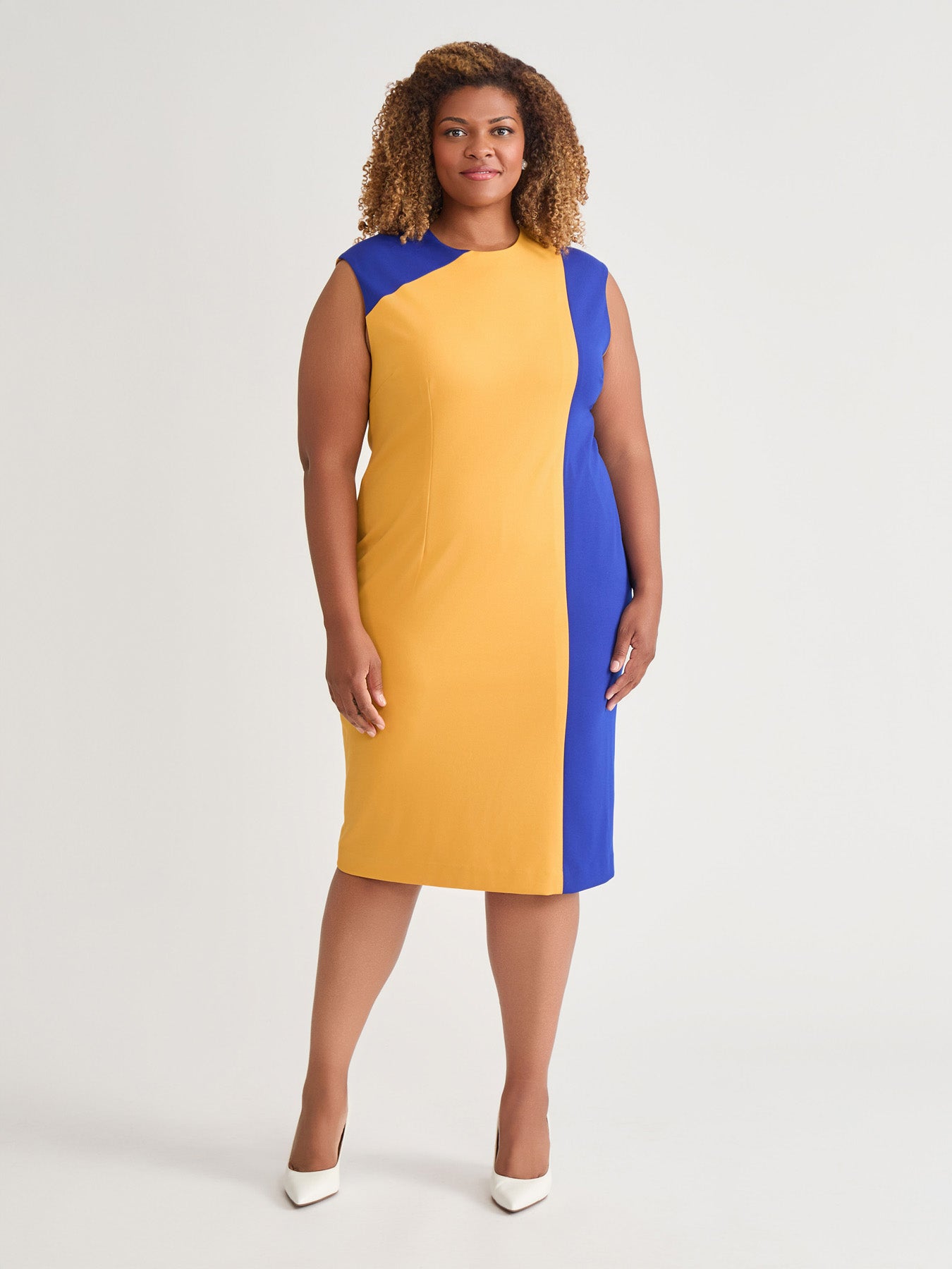 Color Blocked Sheath Dress