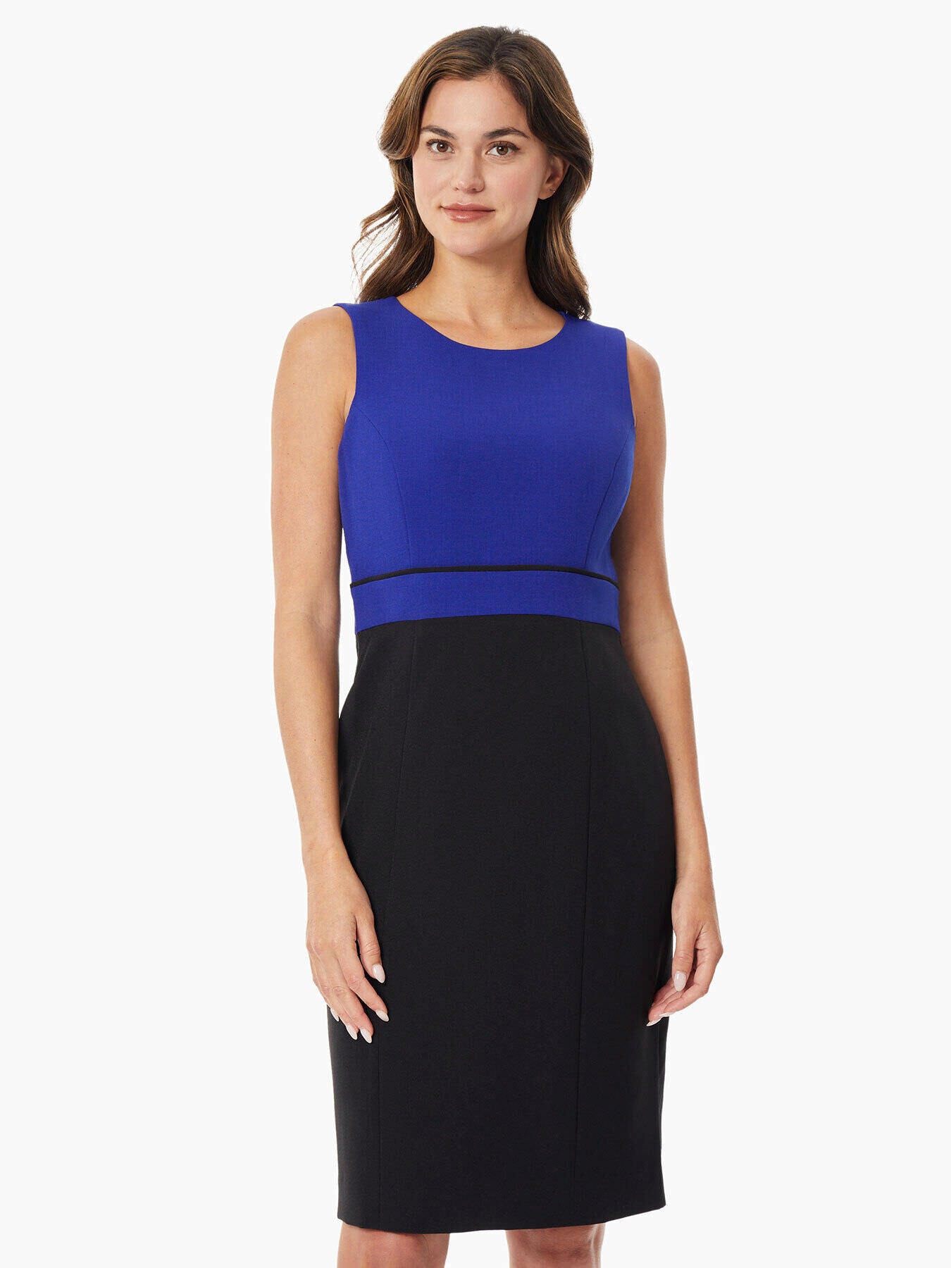 Tailored Two Tone Sheath Dress